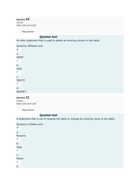 Database Management System Prelim Labquiz 21docx Pdf Software Engineering Information