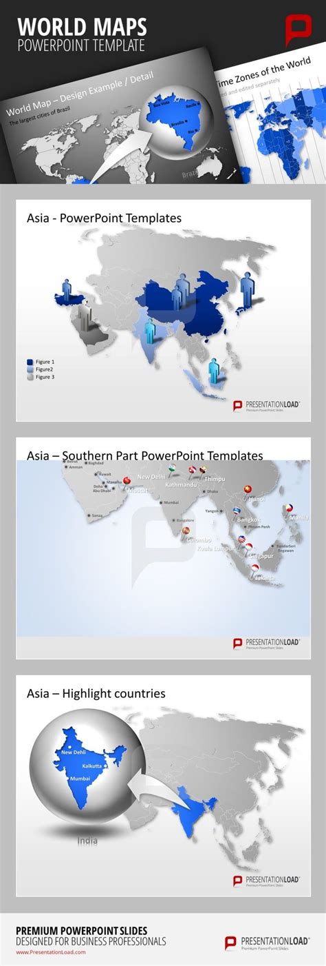 Images About Maps Powerpoint Templates On Pinterest