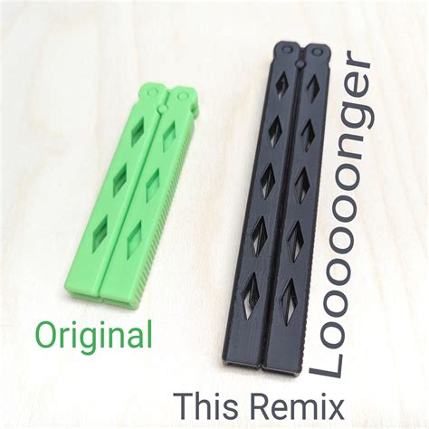 🦋 Longer Butterfly Knife Print In Place Balisong・free 3d File For