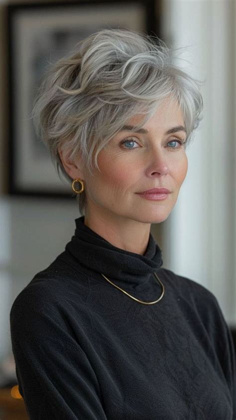 27 Trendsetting Haircuts Silver Long Pixie With Wispy Bangs Nel 2024