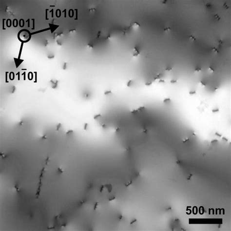 Plan View Bright Field Tem Image Of The Gan Surface Of Sample C Thick