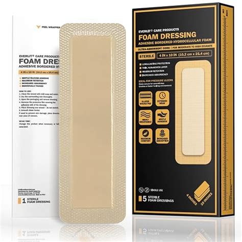 Everlit Care Silicone Foam Dressing With Adhesive Border Highly