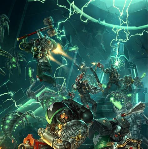 Necrons Vs Space Marines Warhammer 40k Battle Wallpaper Warhammer