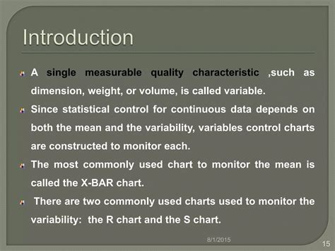 Control Chart For Variables Pptx