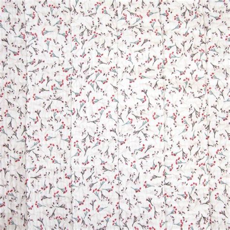 Katia Padded Muslin Print Fabric Linen Flowers Las Tijeras Mágicas