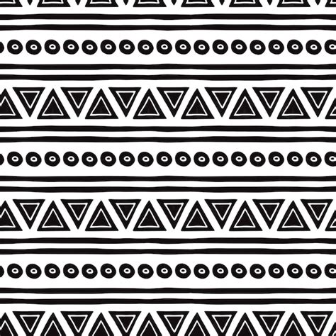 Black And White Native American Pattern