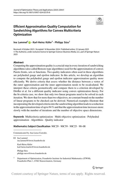 Efficient Approximation Quality Computation For Sandwiching Algorithms