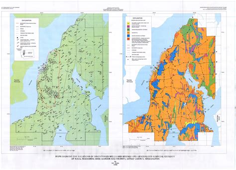 Map Hydrogeology Of Naval Submarine Base Bangor And Vicinity Kitsap