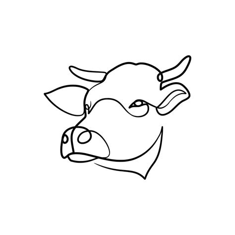 Premium Vector Cow Continuous Line Art Design
