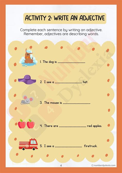 Adjective Lesson Plan [printable Pdf Included] Number Dyslexia