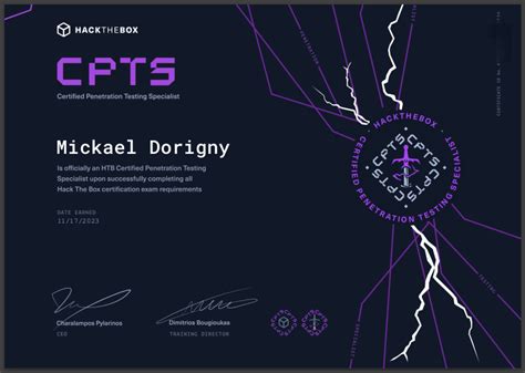 Mon Retour Dexpérience Sur La Certification Cpts Hack The Box