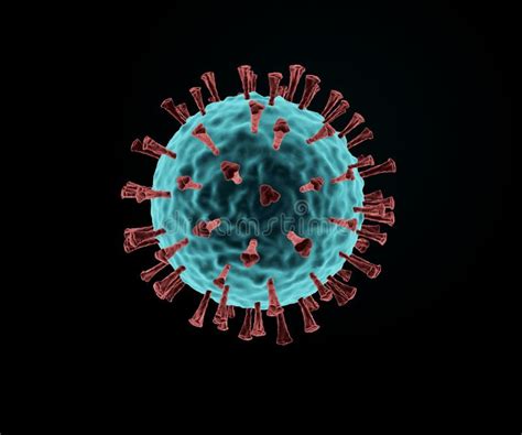 Image Of A Coronavirus Under Magnification In An Electron Microscope 3d