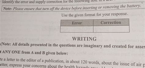 Identify The Error And Supply Correction For The 1note Please Ensure Th