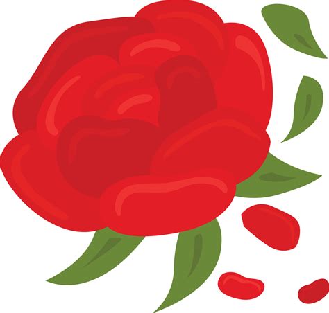Beautiful Rose Red Flower Illustration Vector Clipart 15694418 Vector