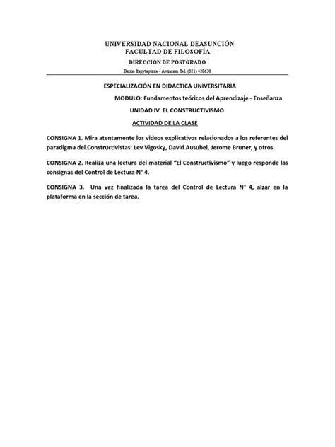 Guía De Clase 4 Constructivismo Pdf