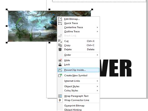 Powerclip Shortcut In Coreldraw X Clipart