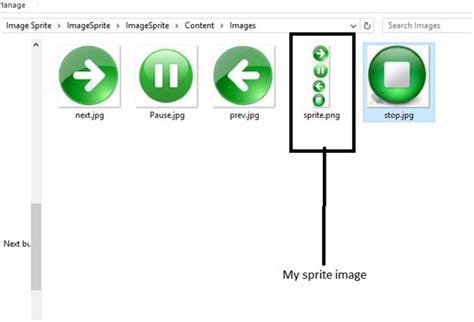 Image Sprite Using Css In Mvc 5