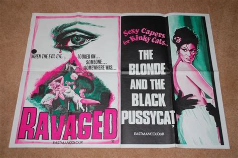 Ravaged The Blonde And The Black Pussycat 1969 Orig Uk Quad Poster £3192 Picclick Uk