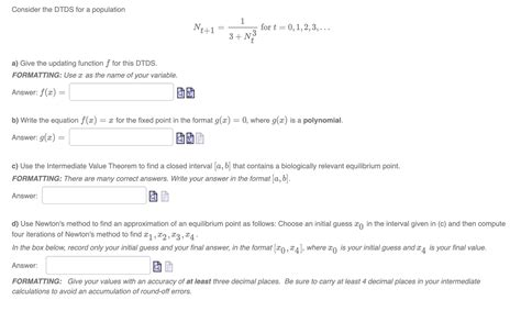 Solved Consider The Dtds For A Population 1 Neti For T