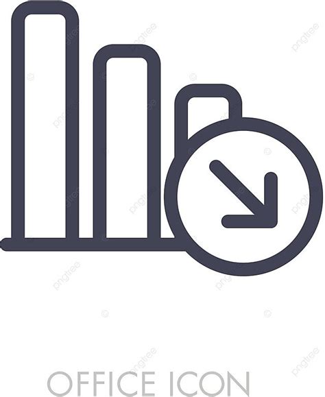 Decrease Outline Icon Office Sign Vector Fall Arrow Vector Vector Fall Arrow Png And Vector