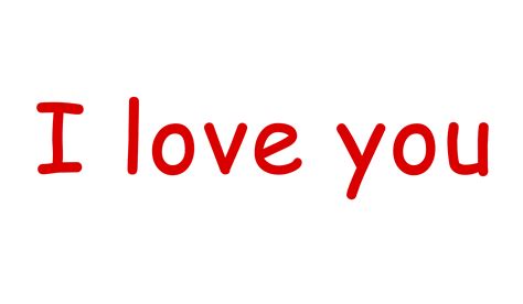 I Love You Word