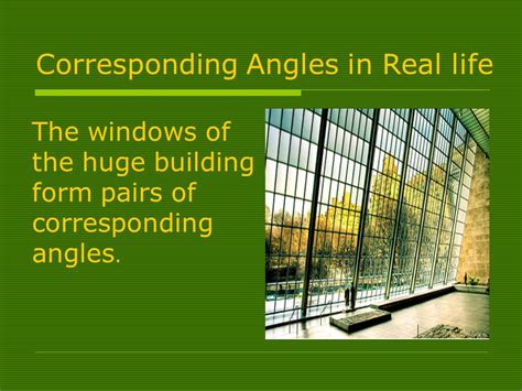 Corresponding Angles Real Life Examples