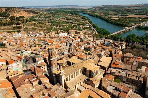 Aerial View Of Cathedral Of Saint Mary In Historical Center Of Tudela