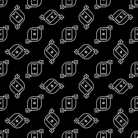 Ai Technology In Smartphone Vector Artificial Intelligence Thin Line