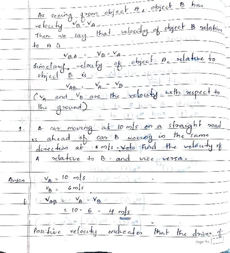 Relative Velocity Edubirdie