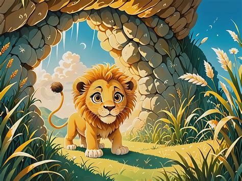 儿童绘本ai数字艺术 小狮子儿童绘本 卡通绘画绘本 Ai插画免费下载格式4576像素编号71618775 千图网