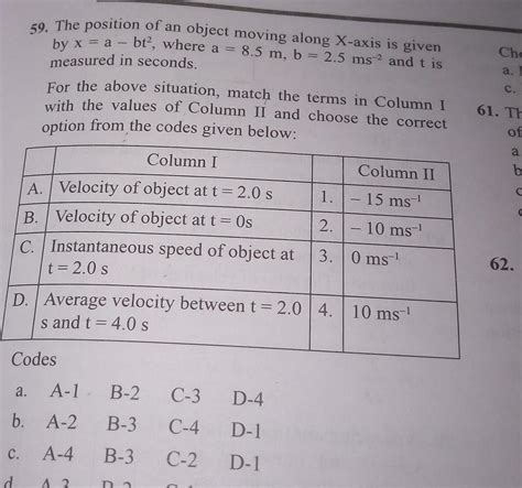 [answered] 59 The Position Of An Object Moving Along X Axis Is Given By Kunduz