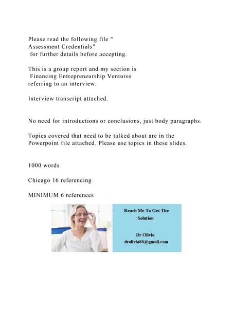 Please Read The Following File Assessment Credentials For Furtdocx