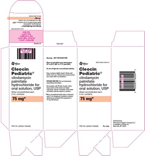 Cleocin Pediatric Package Insert Prescribing Information