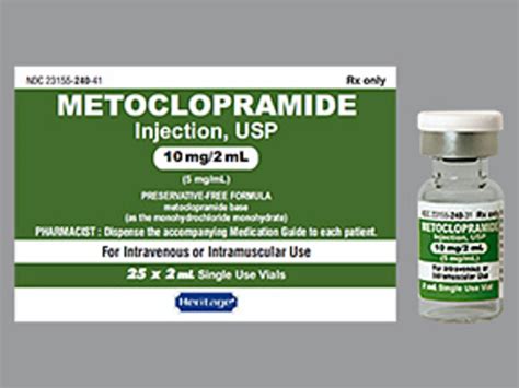 Rx Item Metoclopramide 10mg 25x2 Ml Sdv By Heritage Pharma Usa Gen Reglan