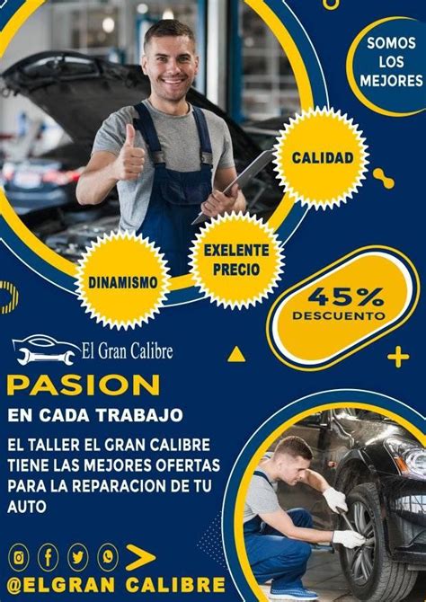 Viea Desing Ejemplo De Un Flyer De Un Taller Mecánico