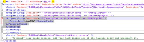 Msbuild Add A Propertygroup Into Csproj C Stack Overflow