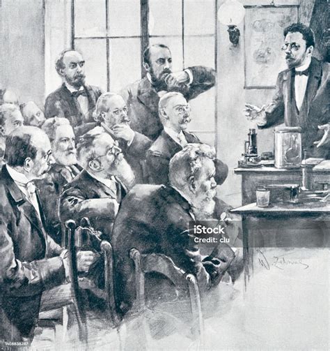 Scientists Discussion In The Laboratory Stock Illustration Download