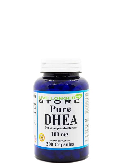 PURE DHEA - 100 mg, 200 caps | Longevity Code - Live Longer