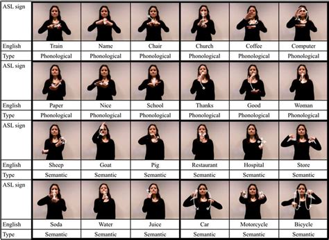 Deaf Sign Language Words