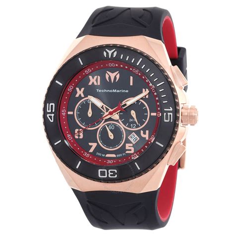 Technomarine Manta Chronograph Gmt Quartz Mens Watch Tm 221046