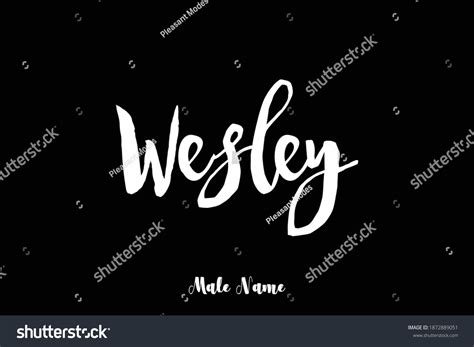 Wesleymale Name Bold Cursive Calligraphy Typeface Stock Vector Royalty Free 1872889051