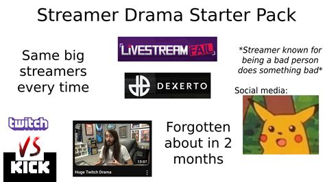 Streamer Drama Starterpack Rstarterpacks Know Your Meme