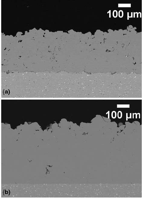 Sem Of Cross Sections Of Cold Sprayed Al Coatings Formed Onto A