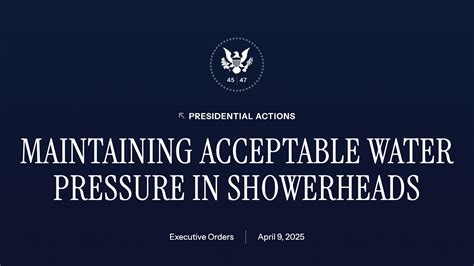 Donald Trump Signs Order To Make Americas Showers Great Again