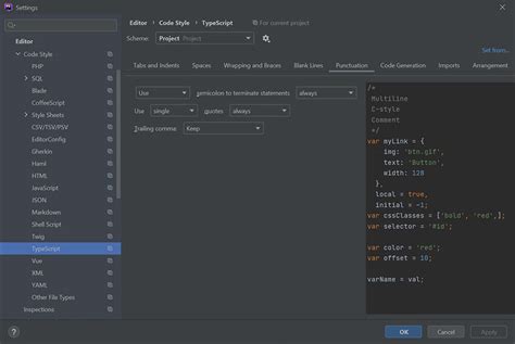 Complete Current Statement﻿ For Javascript Behaves Differently In Different Projects Ides