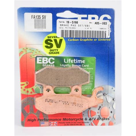 Ebc Sv Severe Duty Sintered Metal Brake Pads Fa135sv Dennis Kirk