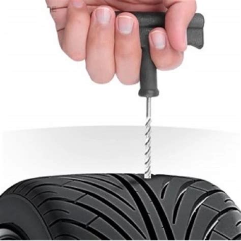 خرید و قیمت کیت پنچر گیری لاستیک تیوبلس خودرو مدل فلزی به همراه آچار والف و نخ پنچری ترب