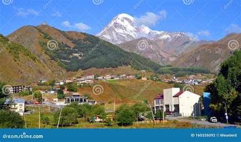 Stepantsminda Is A Townlet In The Mtskheta Mtianeti Region Editorial