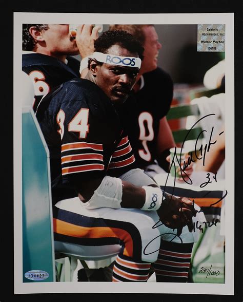 Lot Detail Walter Payton Autographed And Inscribed 8x10 Limited Edition