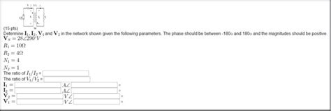 solved determine i1 i2 v1 and v2 in the network shown